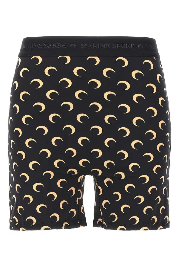 MARINE SERRE Moon Printed' Cyclist Shorts - Black