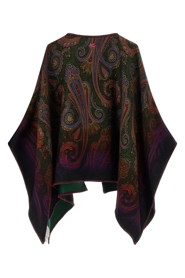 Etro Reversible Dégradé Paisley Cape