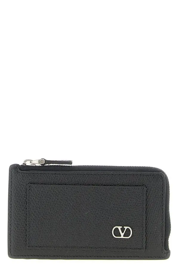 Valentino Garavani Vlogo Signature' Coin Purse - Black