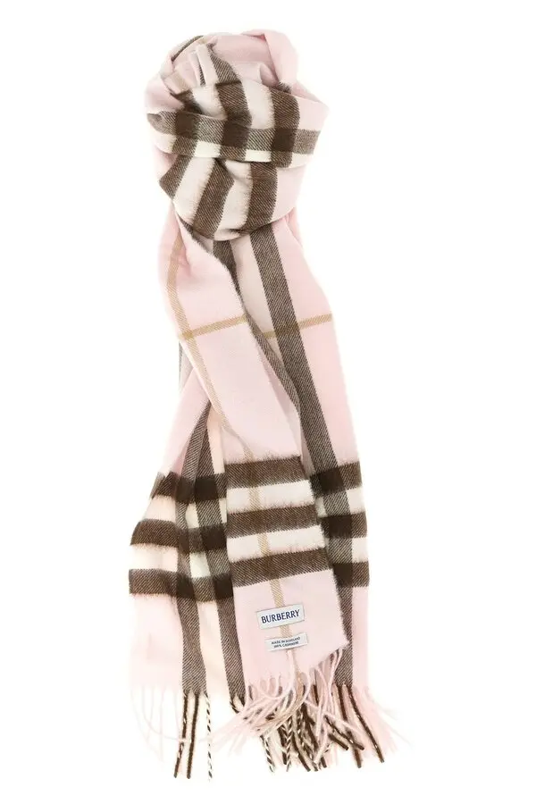 Burberry Check Cashmere Scarf - Pink