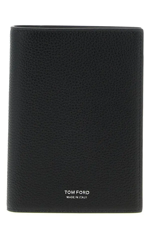TOM FORD Pebbled Leather Passport Holder