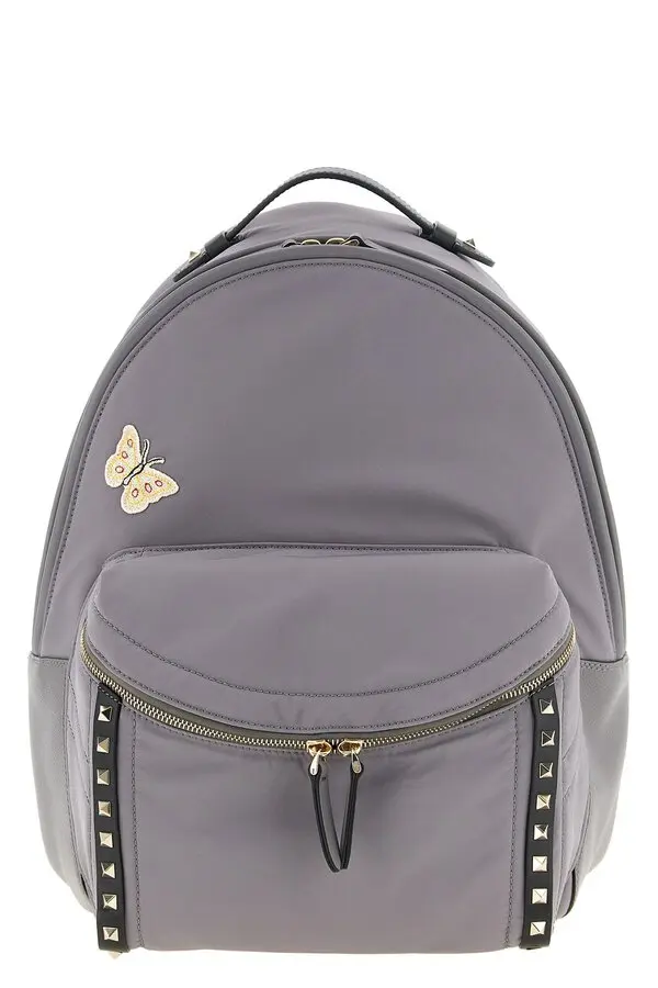 Valentino Garavani Stud Up' Grey Backpack