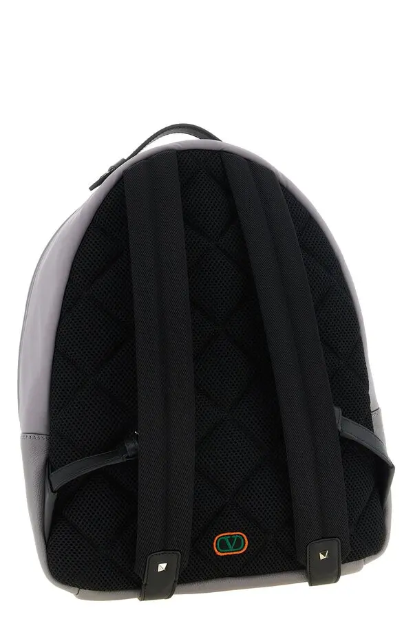 Valentino Garavani Stud Up' Grey Backpack