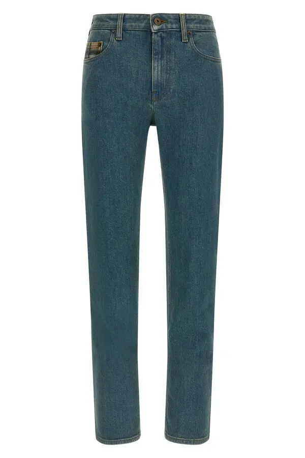 Burberry Straight Jeans With Check Coin Pocket