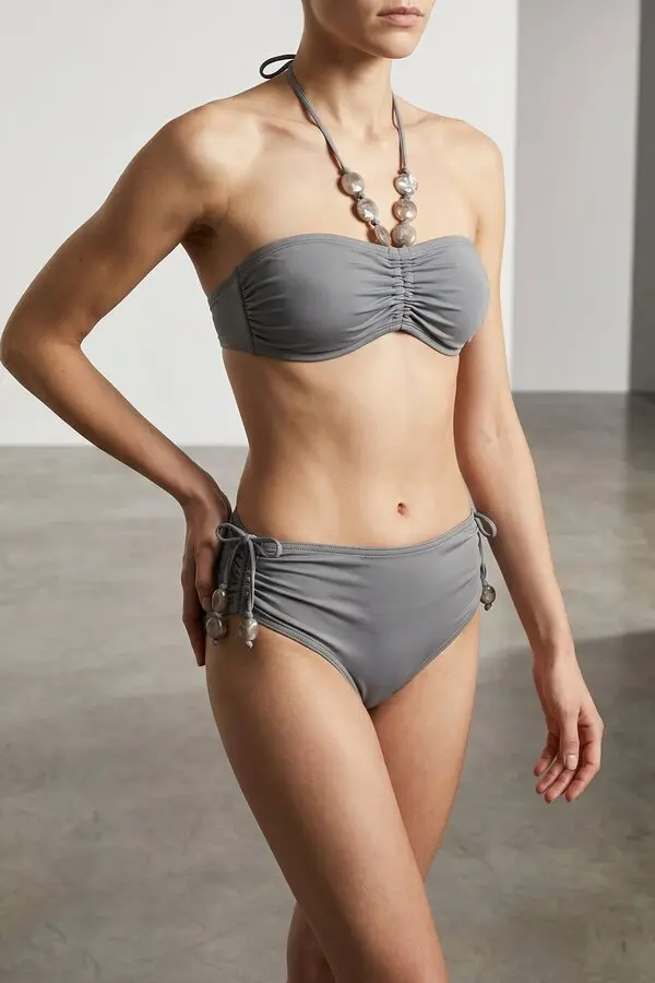 ERES Bandeau Bikini Top With Beaded Straps