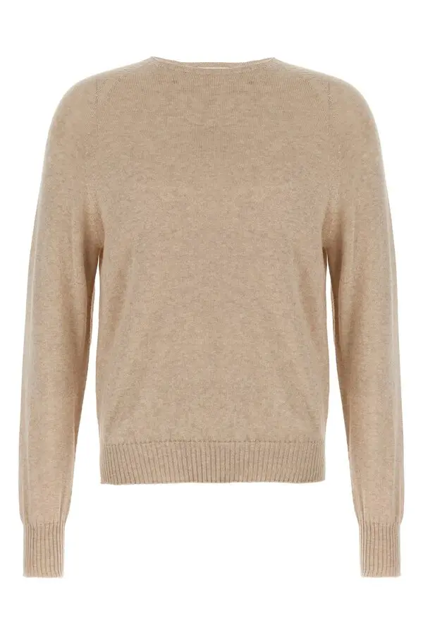 MA'RY'YA Crewneck Sweater With Side Slits