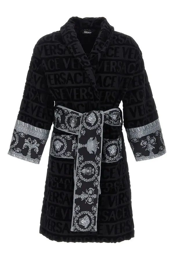 Versace Bathrobe With Crystal Embroidery