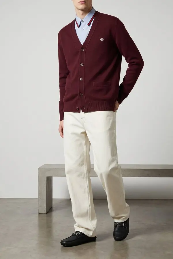 Gucci Shirt With Web Collar - Light Blue