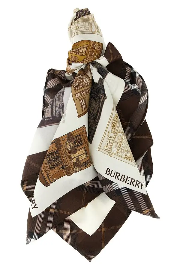 Burberry Storefront" Silk Scarf - Multi