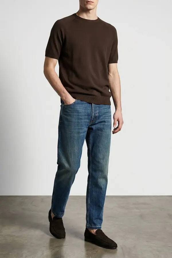 MA'RY'YA Raglan Sleeve Cotton Sweater