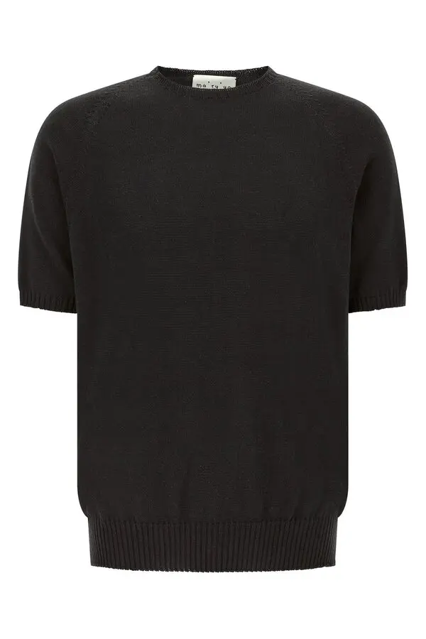 MA'RY'YA Short-sleeved Sweater With Raglan Sleeves