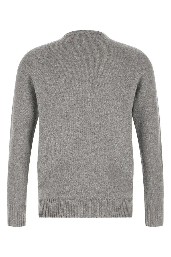 MA'RY'YA Crew-neck Sweater With Side Slits