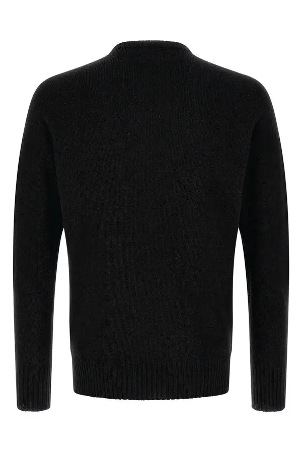 MA'RY'YA Crew-neck Sweater With Side Slits