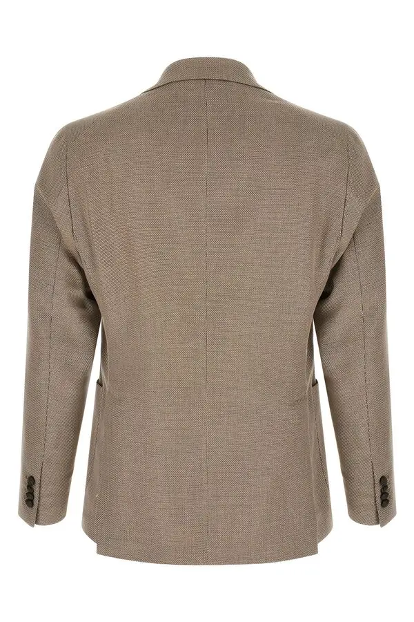 Tagliatore Single-breasted Blazer With Patch Pockets - Brown