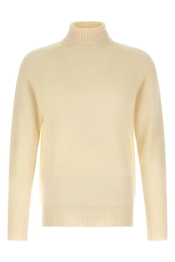 MA'RY'YA Turtleneck Sweater With Side Slits