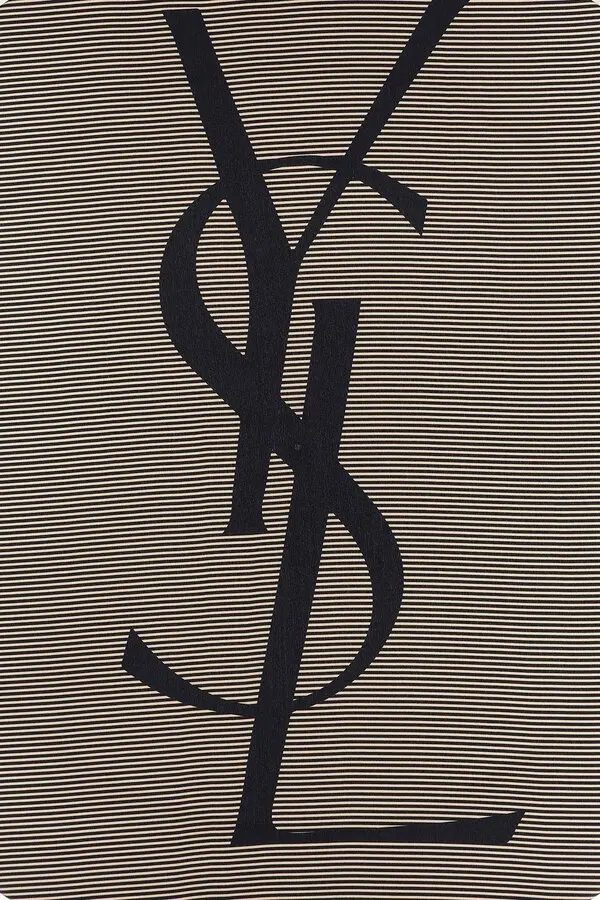 Saint Laurent Silk Scarf With Cassandre Logo