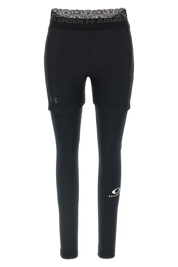 Balenciaga Ua Layered Leggings Under Armour' Leggings - Black