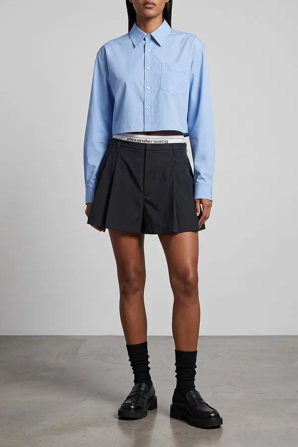 Alexander Wang Tailored Shorts With Logo Waistband