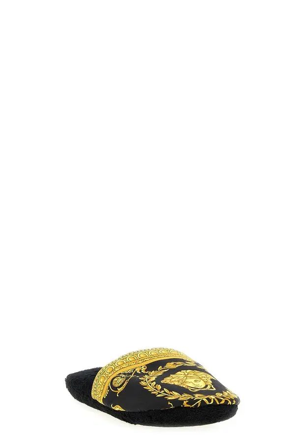 Versace Terry Cotton Slip-on Slippers
