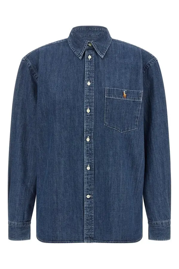 Polo Ralph Lauren Denim Shirt With Embroidered Logo