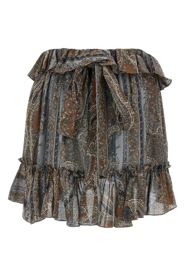 Saint Laurent Skirt 'paisley Ruffled
