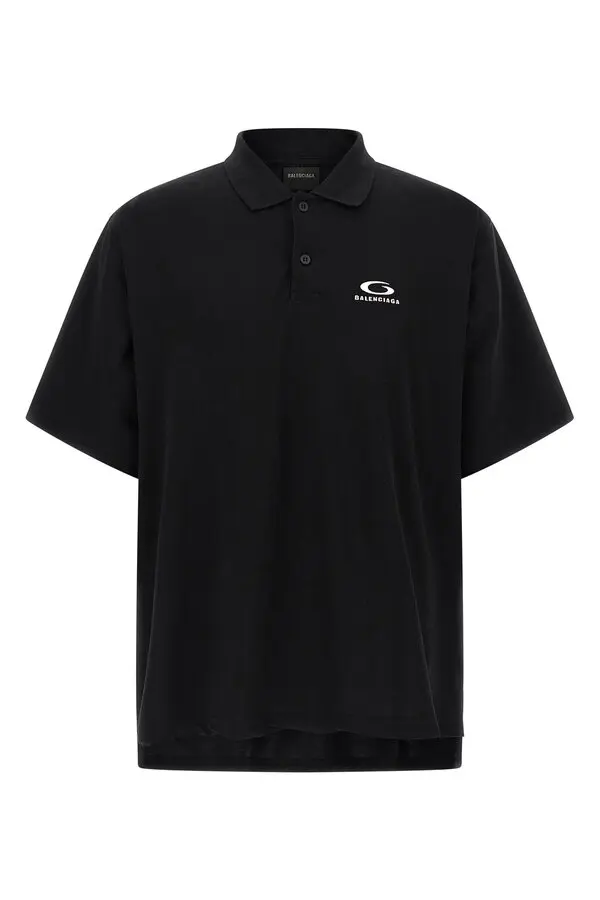 Balenciaga Polo With Embroidered Laurel Logo