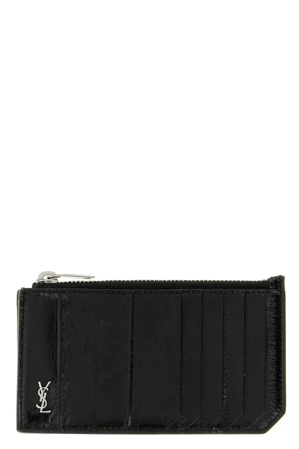 Saint Laurent Tiny Cassandre' Cardholder - Black