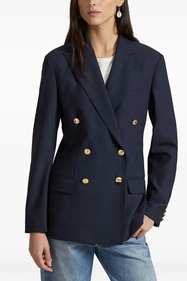 Polo Ralph Lauren Wool Blazer With Gold-tone Buttons