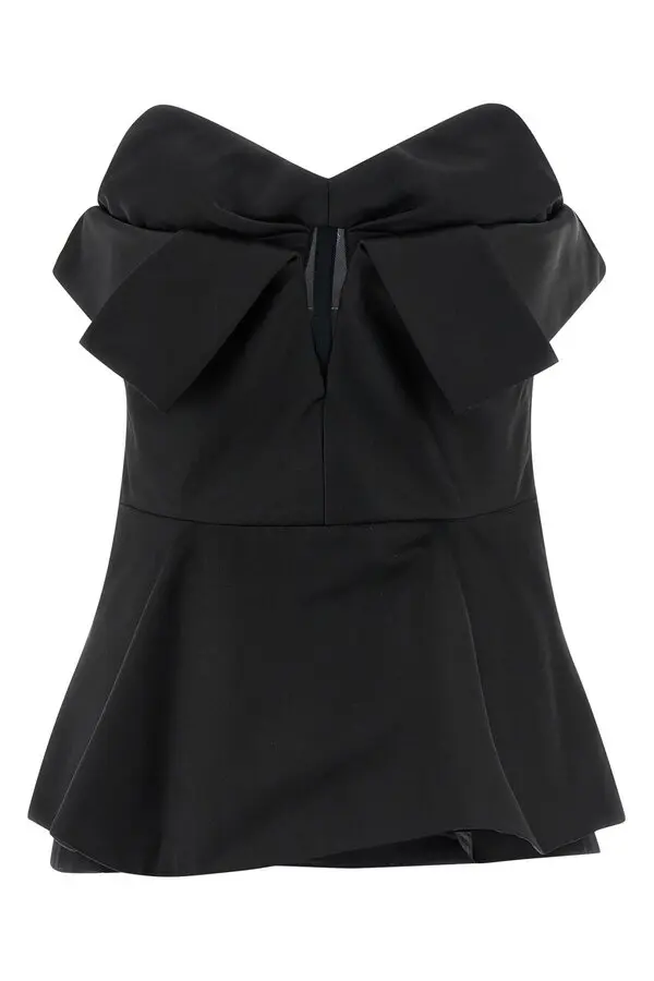 Alexander McQueen Top 'silk Duchesse - Black