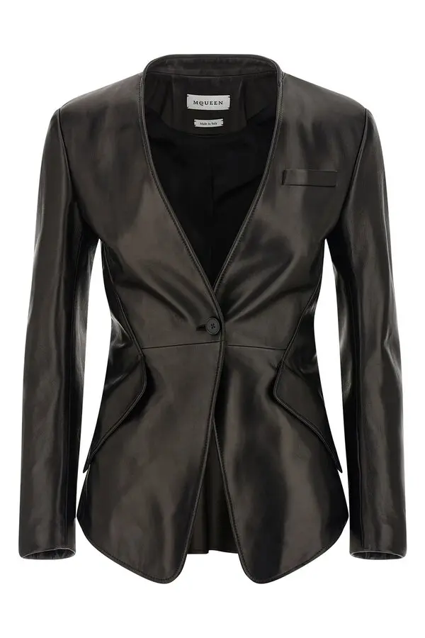 Alexander McQueen Blazer 'tailored Leather Jacket