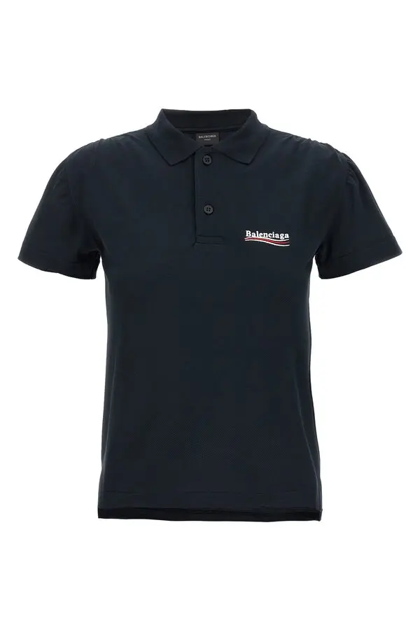 Balenciaga Polo 'logo Embroidery - Blue