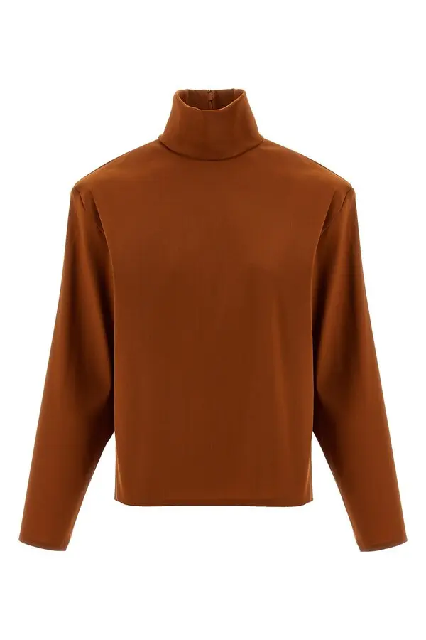 Saint Laurent Top 'super Organza Stretch - Orange