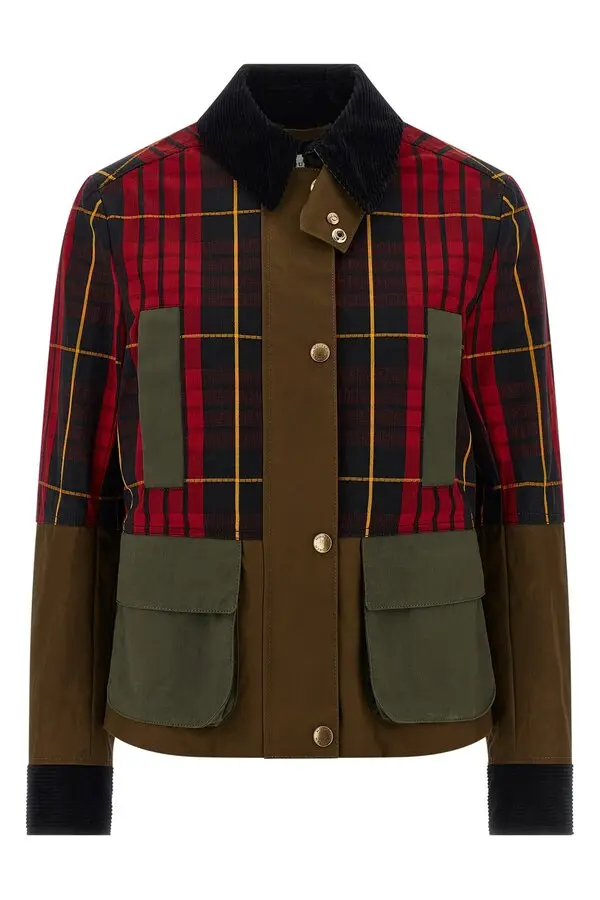 Alexander McQueen Patchwork Jacket With Peplum Hem