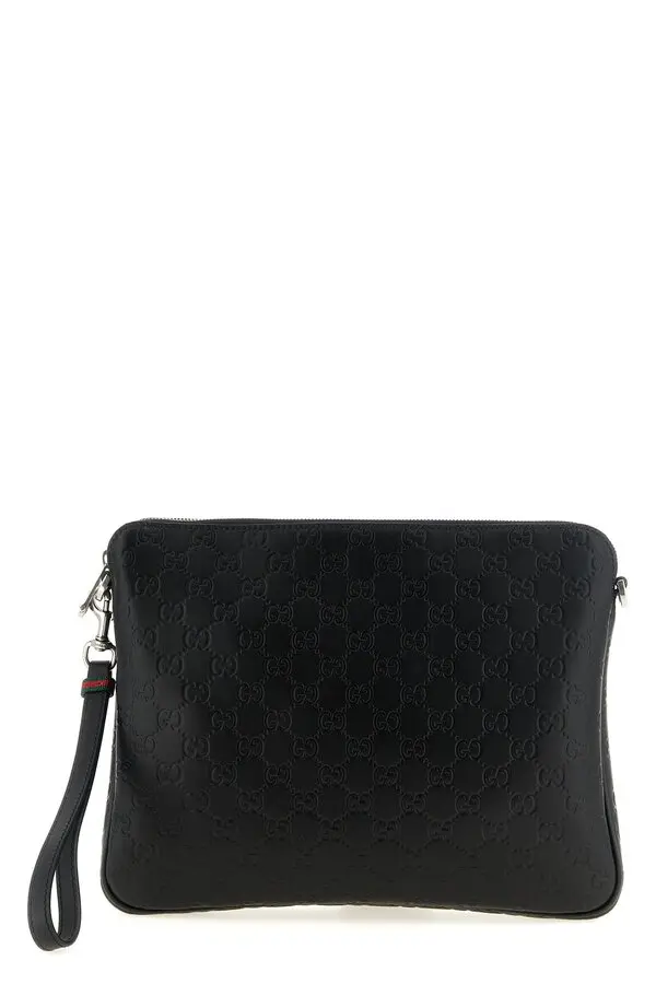 Gucci Medium 'gg Emblem' Crossbody Bag - Black