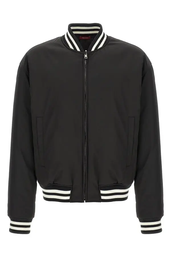 Gucci Reversible 'gg' Bomber Jacket - White/black