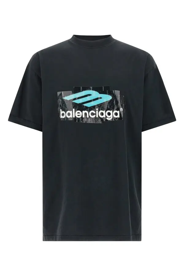 Balenciaga T-shirt With Tape Logo Graphic
