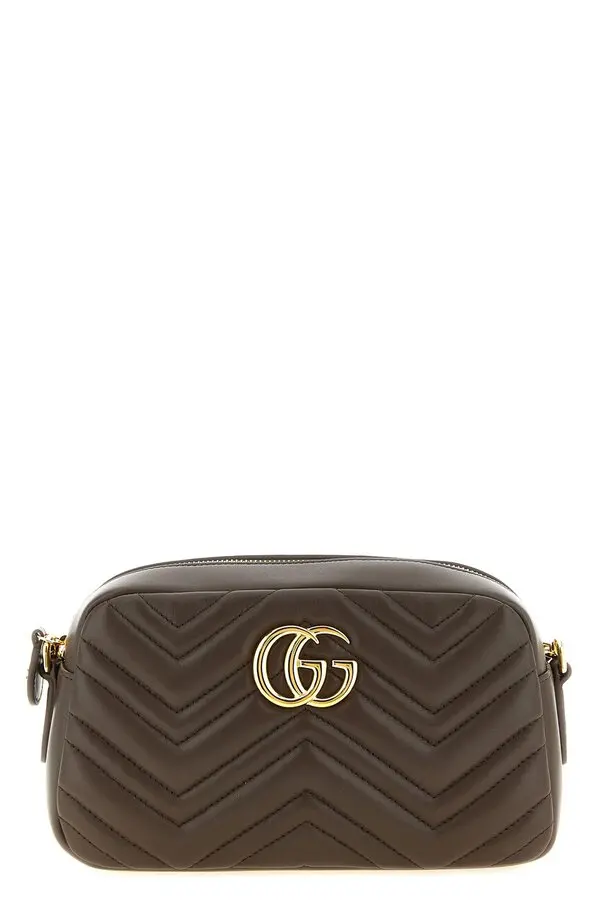 Gucci Small 'gg Marmont' Shoulder Bag - Brown