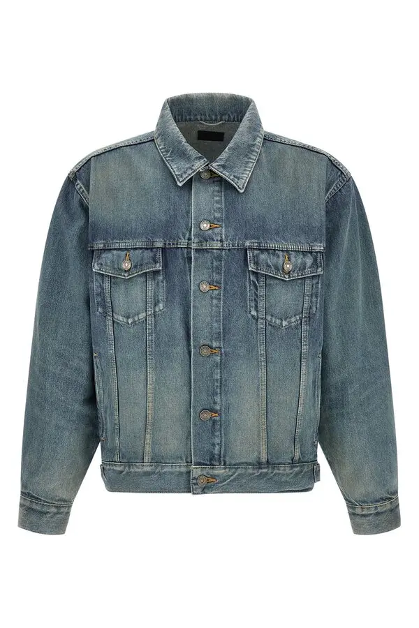 Saint Laurent Trucker Jacket With Engraved Hardware
