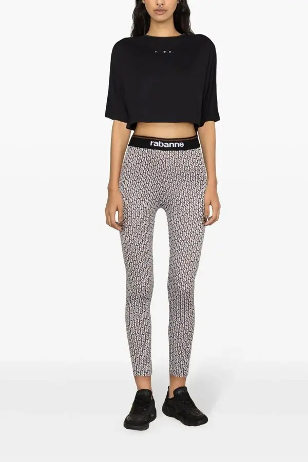 Rabanne Leggings 'pantalon Jacquard Monogram