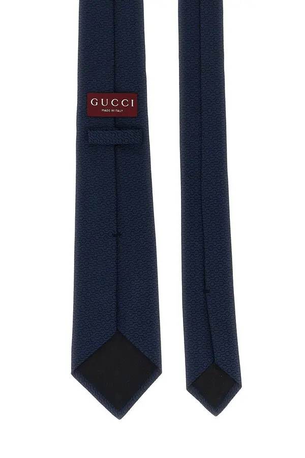 Gucci Silk Jacquard Tie With Signature Bee Detail
