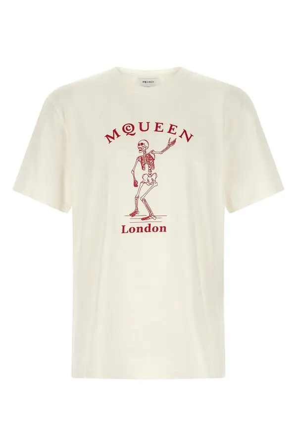 Alexander McQueen Graphic T-shirt With Skeleton Print