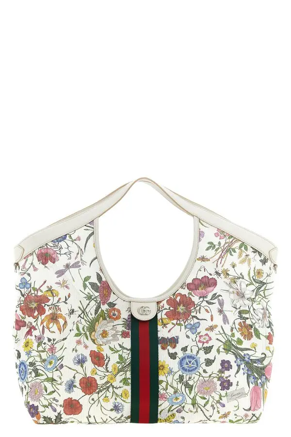Gucci Large Giglio' Shopping Bag With 'flora' Motif