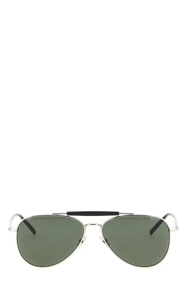 Saint Laurent Double-bridge Sunglasses - Silver