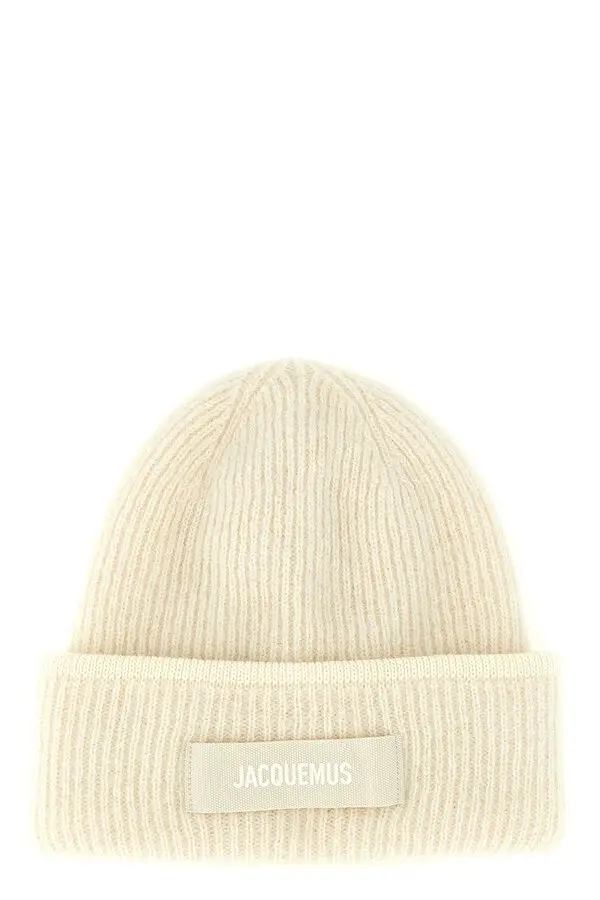 Jacquemus Le Bonnet Gros-grain Beanie - White