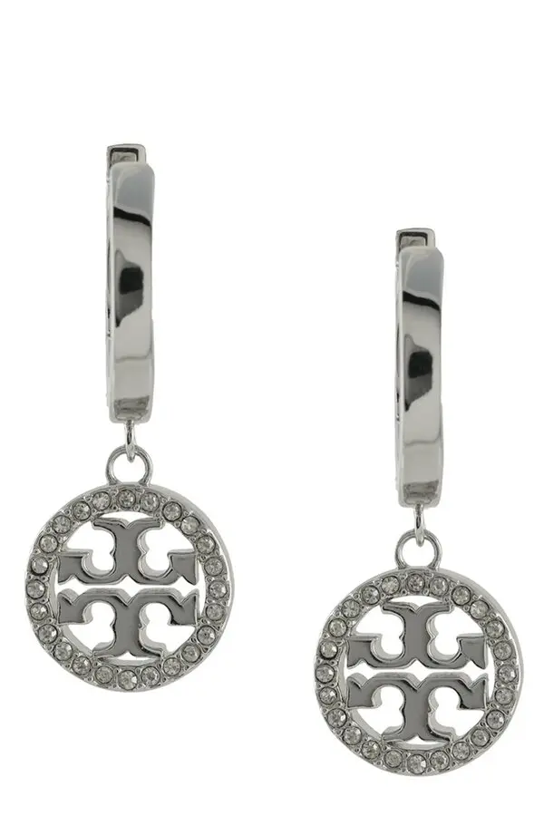 Tory Burch Miller Pavé Earrings - Silver