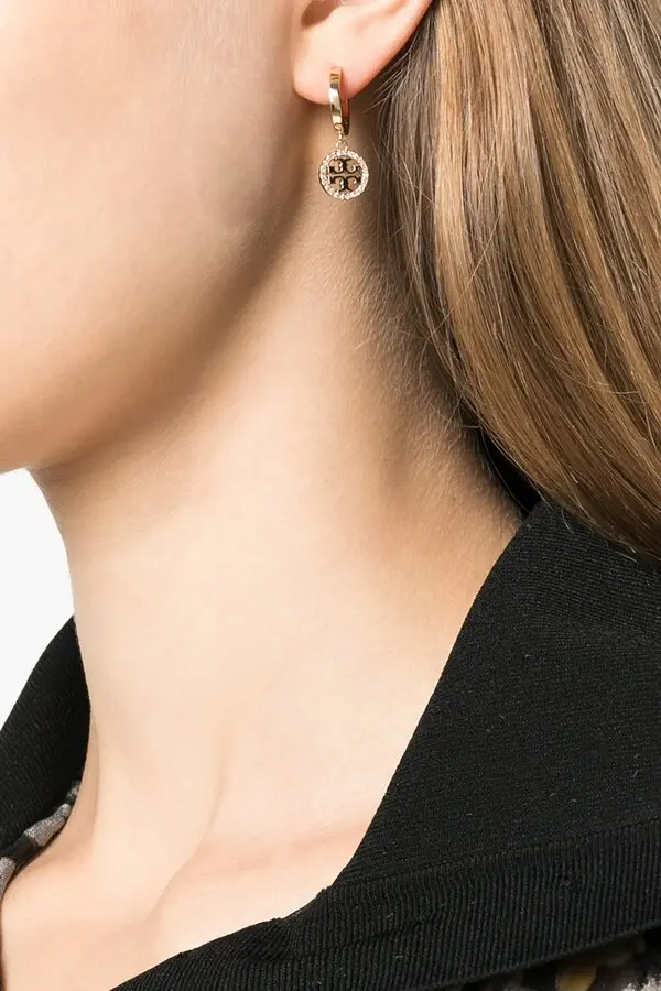 Tory Burch Miller Pavé Drop Earrings - Gold