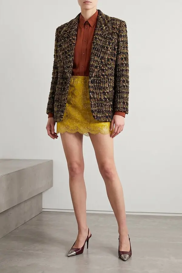 Saint Laurent Bouclé Tweed Blazer