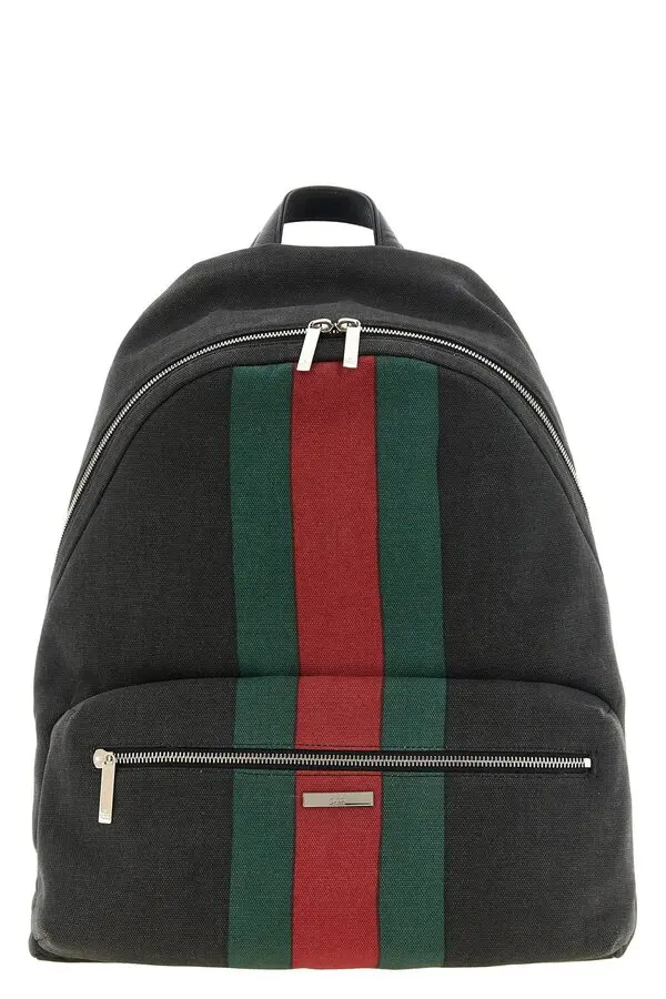 Gucci Large 'positano' Backpack - Black