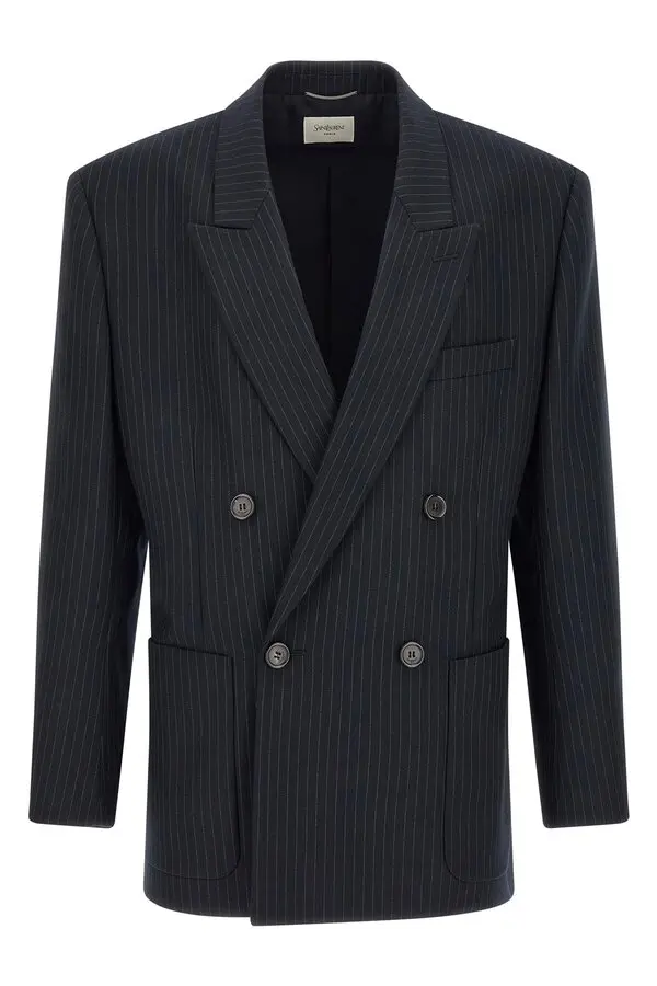 Saint Laurent Pinstripe Double-breasted Blazer