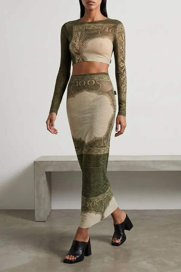JEAN PAUL GAULTIER The Green Cartouche' Skirt
